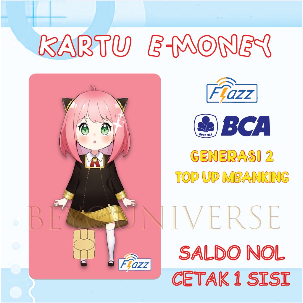 Jual Kartu E-Money Mandiri/Flazz BCA SPYXFAMILY ANYA FORGER #4 | Shopee ...