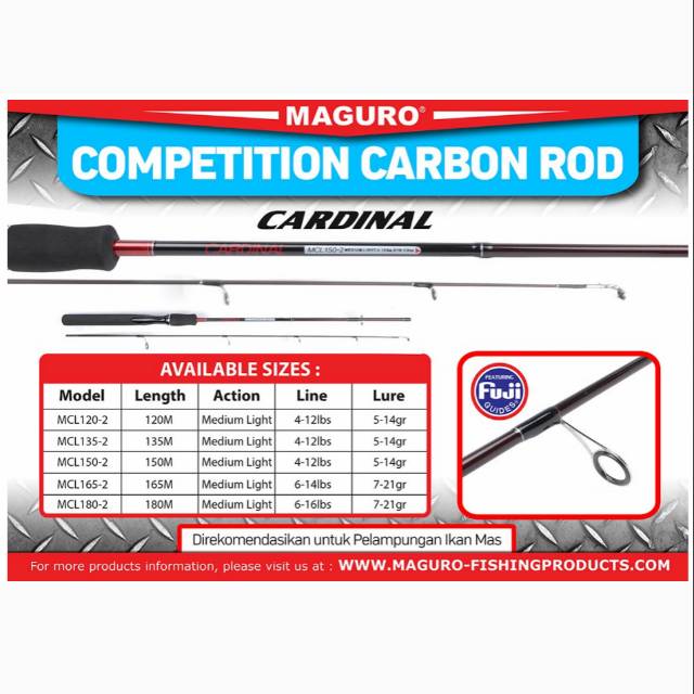 Jual Rod MAGURO CARDINAL 150-165-180 cm | Shopee Indonesia