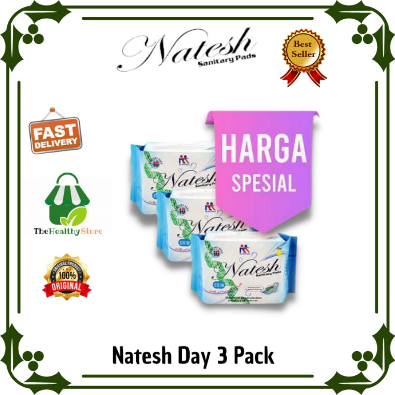 Jual Promo Natesh Paket Hemat Pembalut Day Biru Pembalut Siang Herbal ...