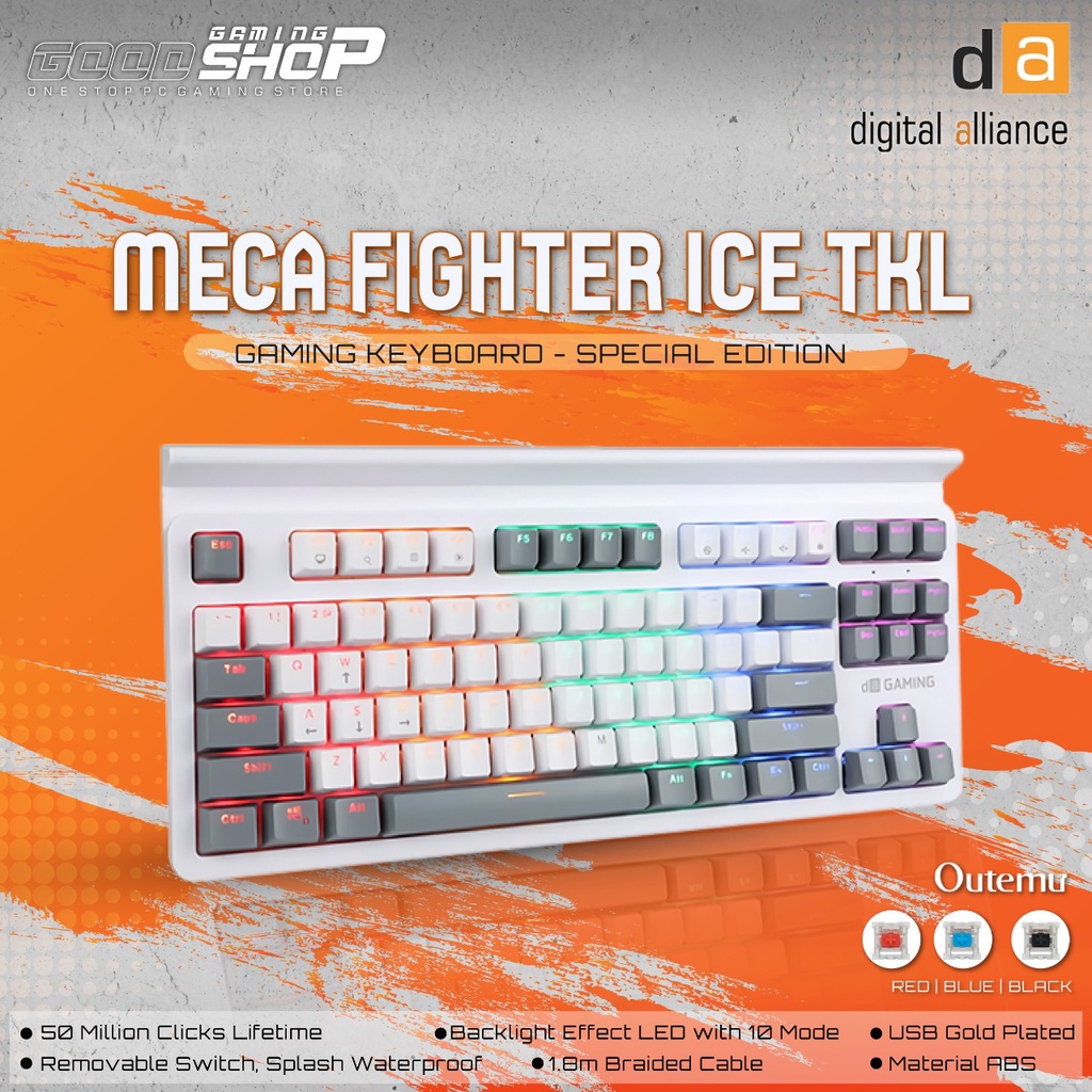 Jual Digital Alliance Meca Fighter Ice TKL SE White - Gaming Keyboard ...