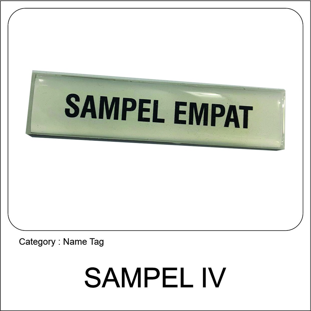 Jual PAPAN NAMA / NAME TAG SAMPEL EMPAT (PUTIH-HITAM-HITAM) | Shopee ...