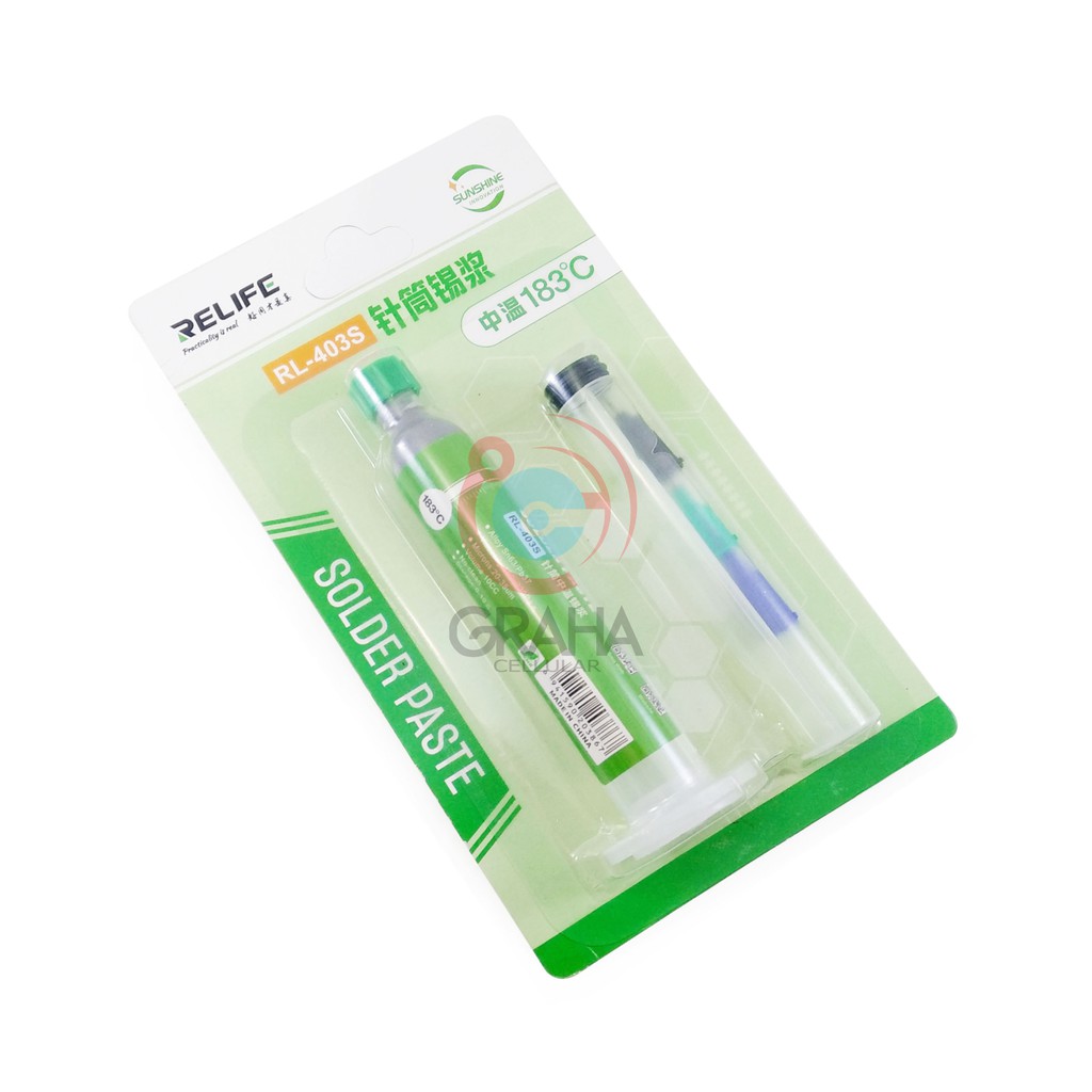 Jual SOLDERING PASTE RELIFE RL-403S (10CC) 183 C | Shopee Indonesia