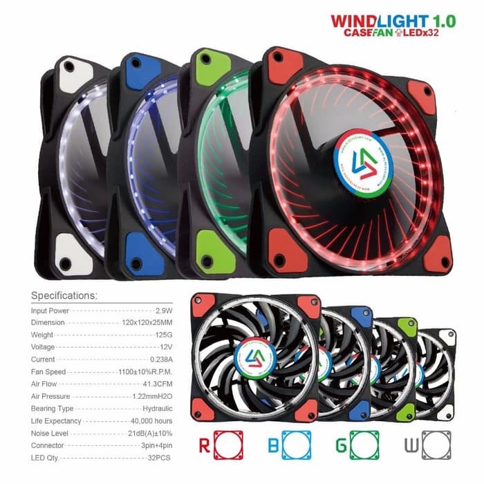 Jual Alseye WindLight LED 12cm Kipas Fan Casing PC Cooler - ALS ...