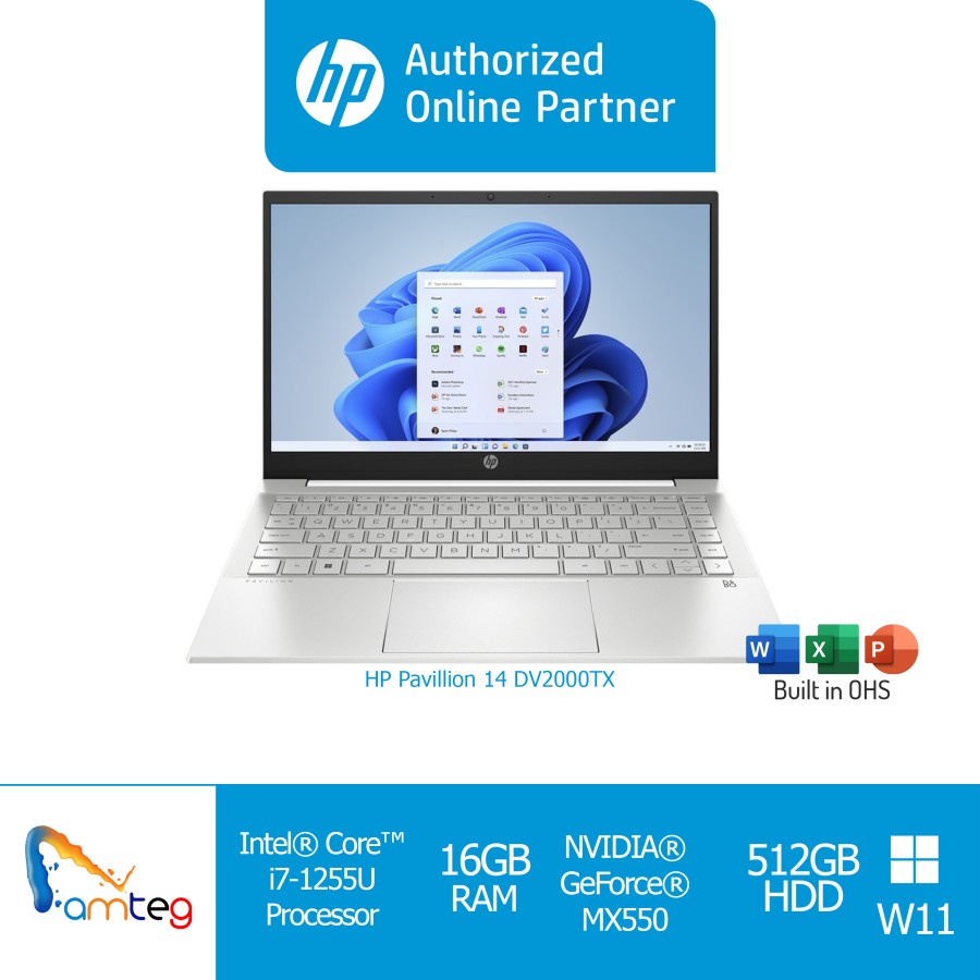 Jual HP Laptop Pavillion 14 DV2000TX / Intel Core i7-1255U / 16GB ...