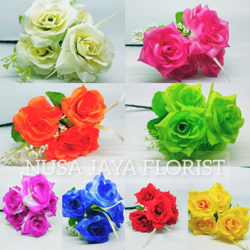 Jual Bunga Mawar Rose Jepang x5 Dekorasi | Shopee Indonesia