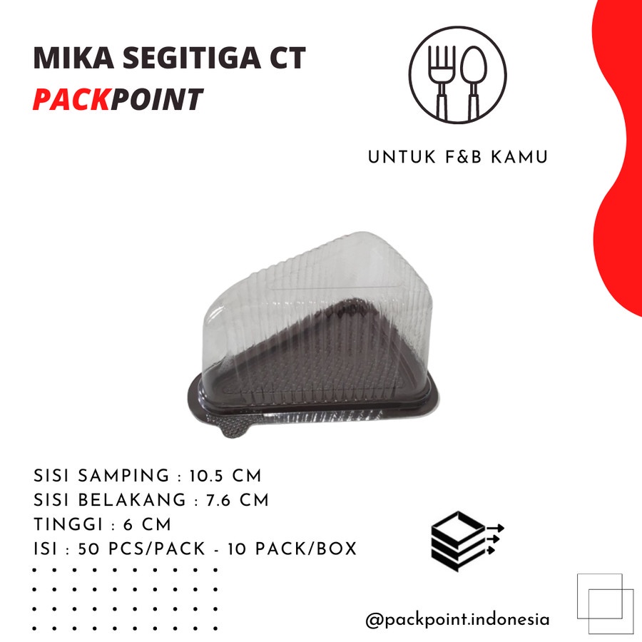 Jual MIKA SEGITIGA CT / CT SEGITIGA / MIKA KUE POTONG (50 PCS) | Shopee ...