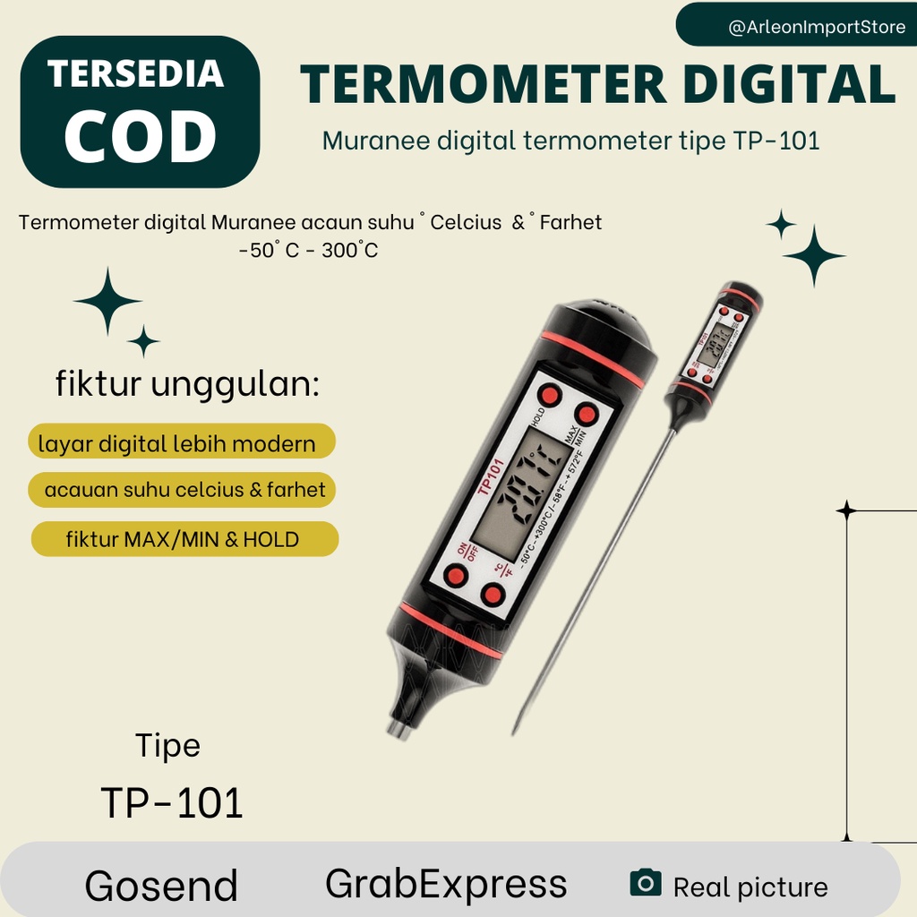 Jual TERMOMETER DIGITAL MURAH MURANEE TP-101 untuk makanan, minuman ...
