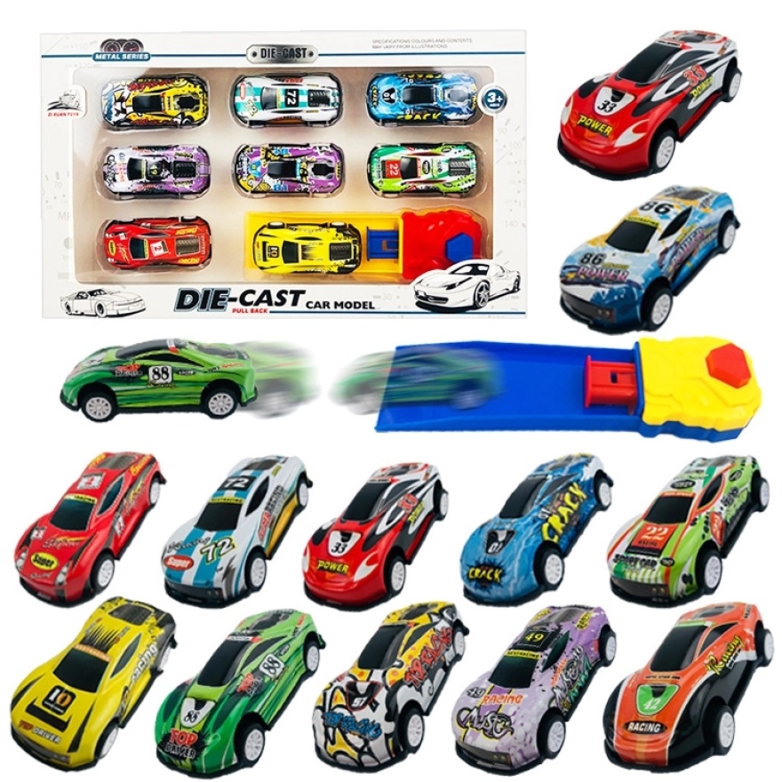 Jual mobil mini Diecast Pullback isi 8 pcs | Shopee Indonesia
