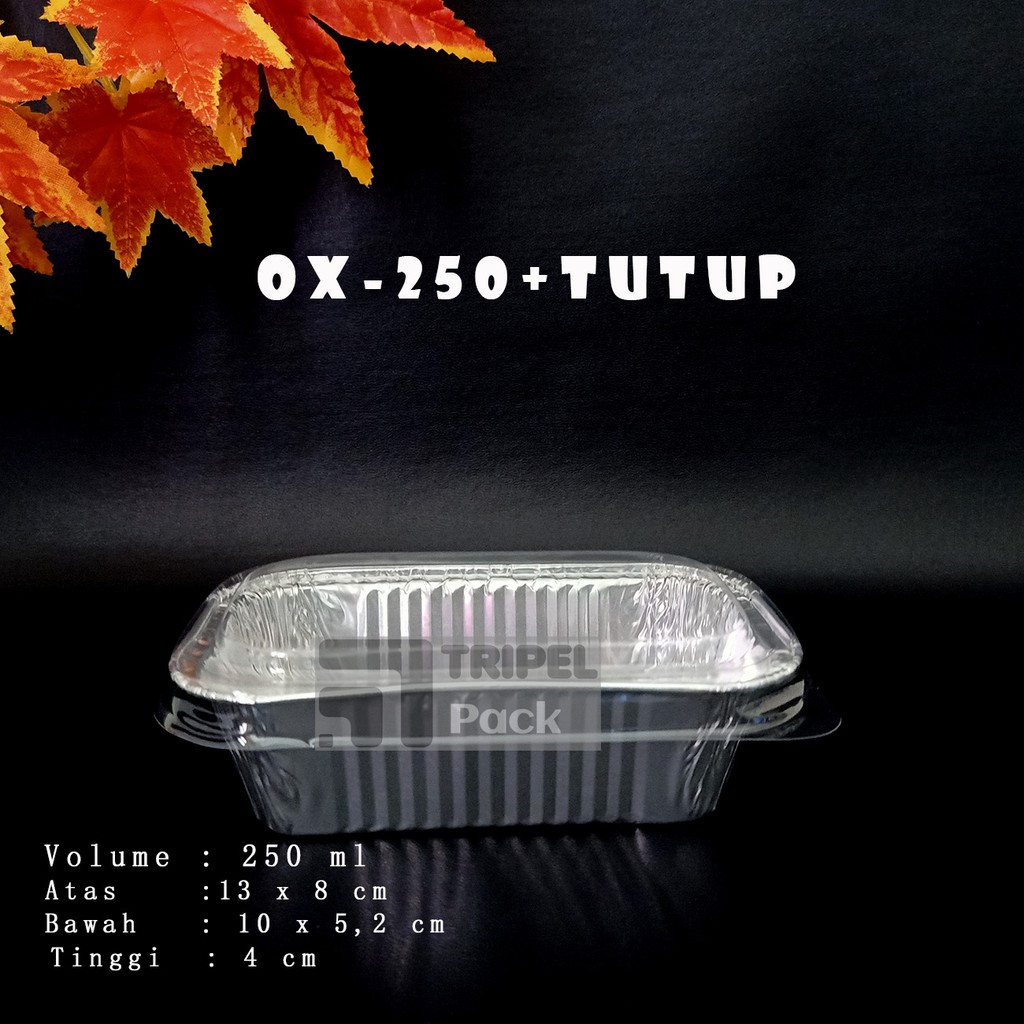 Jual Aluminium Foil Cup OX-250 + Tutup Mika isi 20pcs, Macaroni Schotel, Klapertart, Cake ...