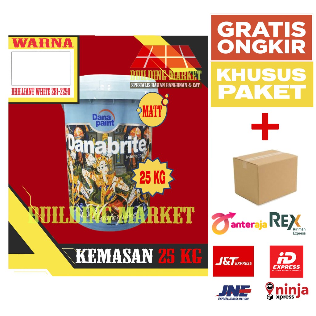 Jual CAT TEMBOK DANA PAINT DANABRITE INTERIOR BRILLIANT WHITE 25 KG ...