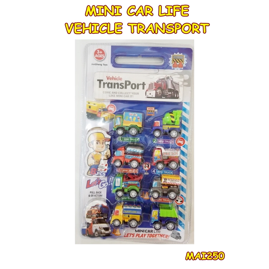 Jual MAI250 MAINAN MOBIL MOBILAN MINI CAR LIFE VEHICLE TRANSPORT ISI 8 ...