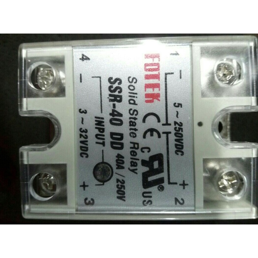 Jual SSR 40DD DC Control DC 40A SSR Solid State Relay 3-32 Vdc To 5-250 Vdc | Shopee Indonesia
