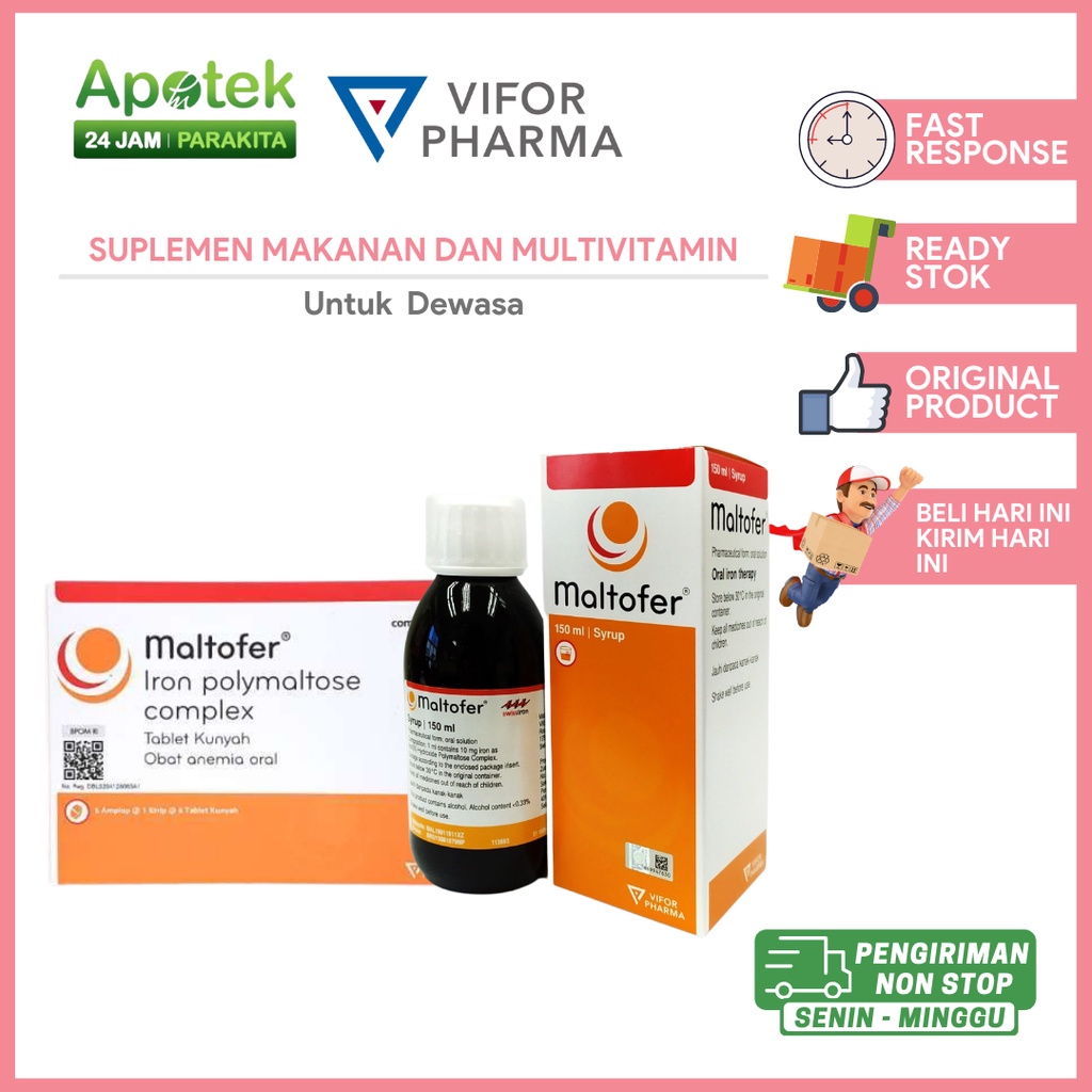 Jual Maltofer / Maltofer Chew / Tablet Kunyah / Maltofer Syrup / Untuk ...