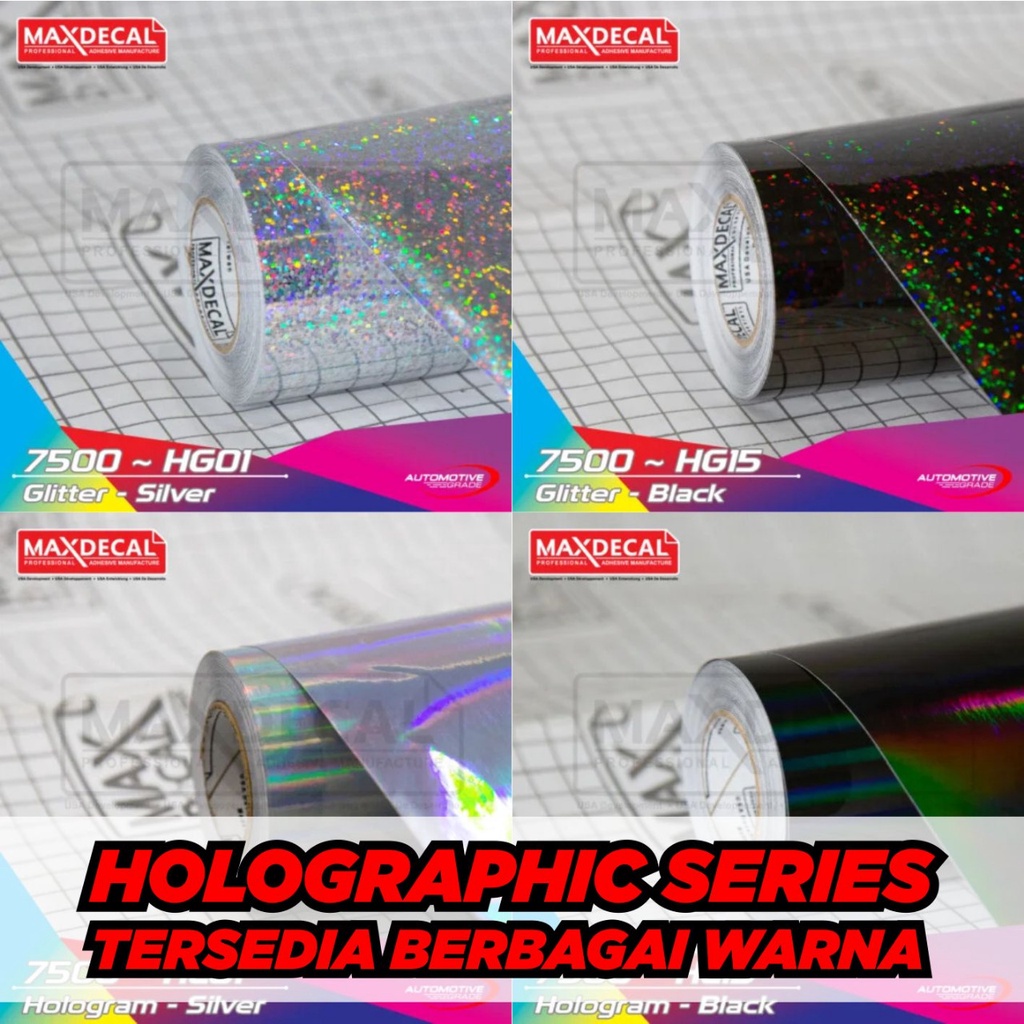 Jual Stiker Skotlet Motor Polet Holographic Glitter Silver , Glitter ...