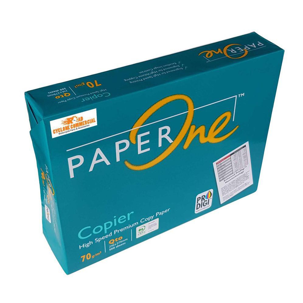 Jual PAPER ONE KERTAS HVS 70GR A4 F4 QUARTO/ KERTAS FOTOCOPY / KERTAS ...