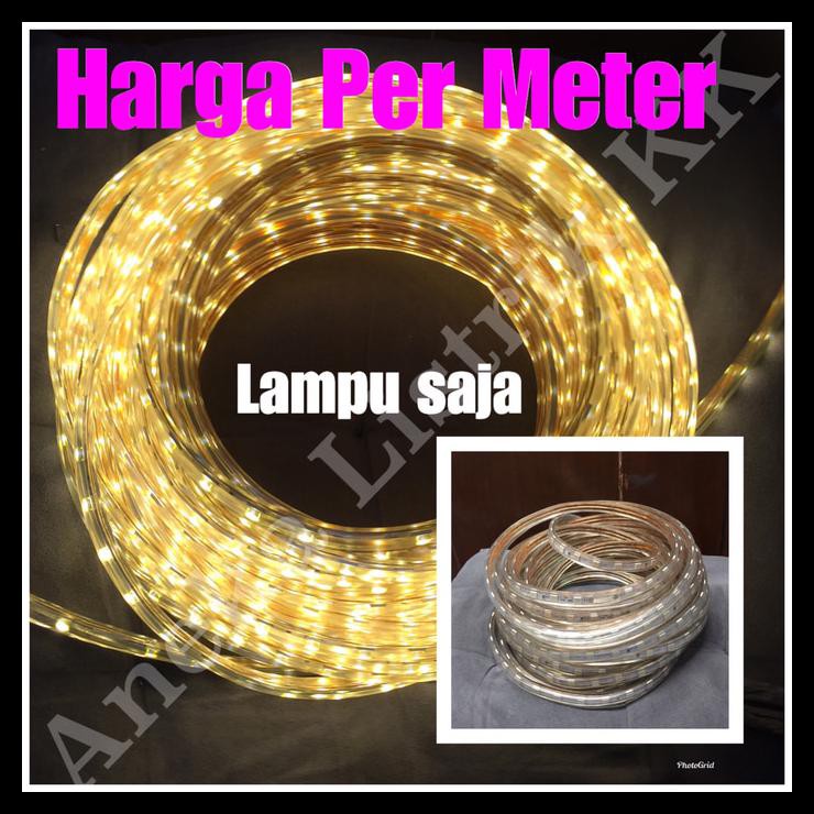Jual Lampu Led Strip Selang Smd 5050 220v Outdoor Kuning 1m 1 M Meter