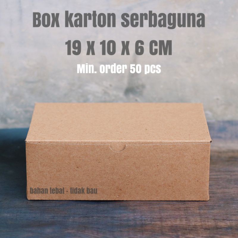 Jual BOX KARTON 19X10X6 BAHAN KARTON CORRUGATED | Shopee Indonesia