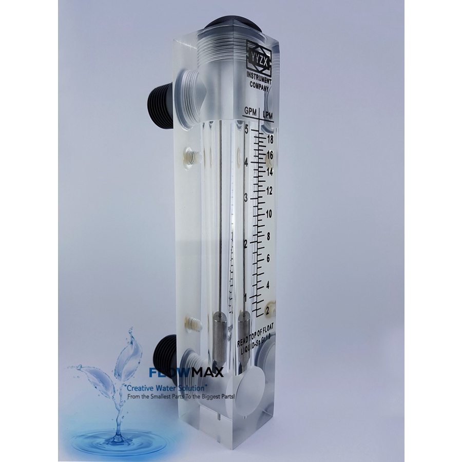 Jual 1/2" FLOW METER/ROTAMETER 0.5-5GPM/2-18LPM | Shopee Indonesia