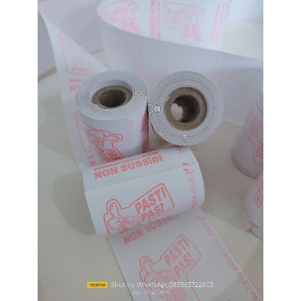 Jual Thermal Bon SPBU Pertamina pastipas ukuran 58x40mm untuk printer ...