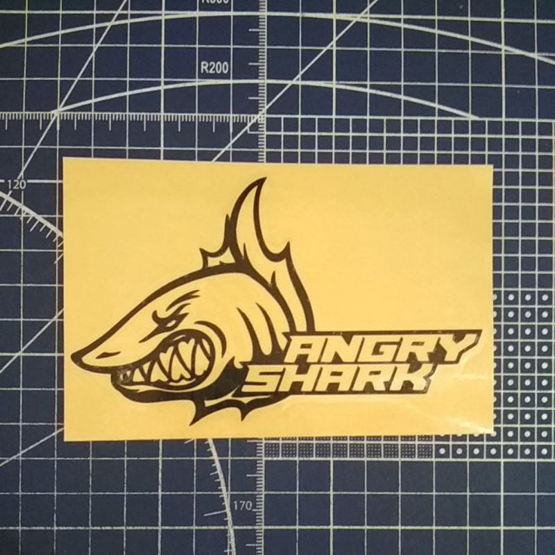 Jual cutting sticker mancing, angry shark, Daddy shark | Shopee Indonesia
