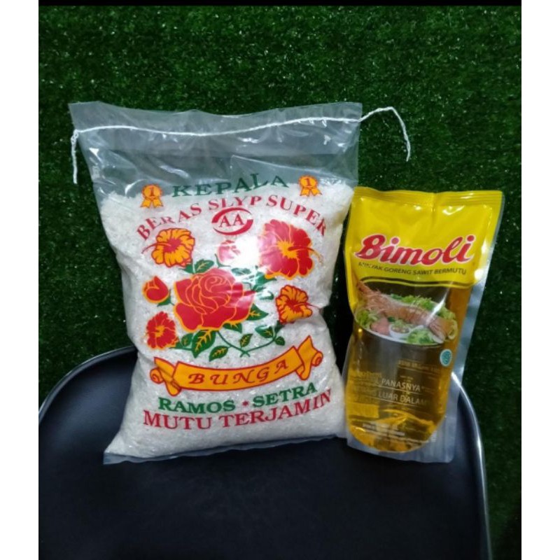 Jual paketan beras + minyak goreng bimoLi 1 Liter | Shopee Indonesia