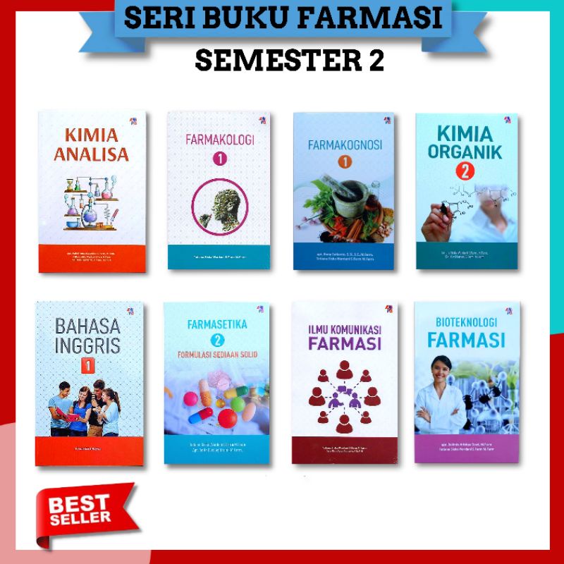 Jual Buku FARMASI Semester 2 KIMIA ANALISA FARMAKOLOGI 1 FARMAKOGNOSI 1 KIMIA ORGANIK 2 BAHASA ...