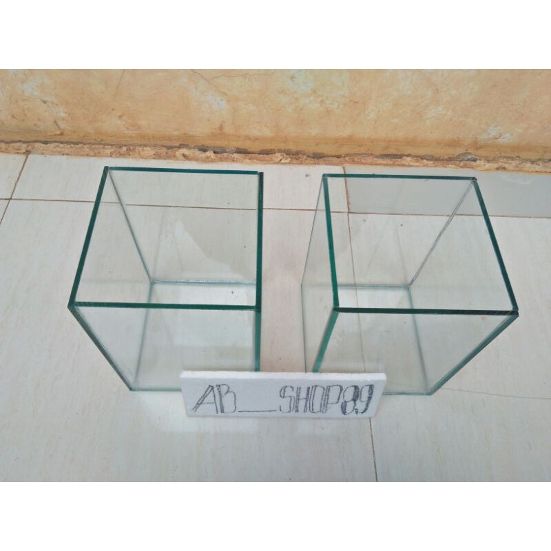 Jual soliter cupang ukuran 15x15x20 aquarium cupang soliter selfi ...