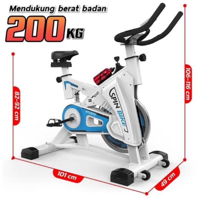 Jual Alat fitness sepeda Spinning Bike NQ306 Beban Max 200kg | Shopee ...