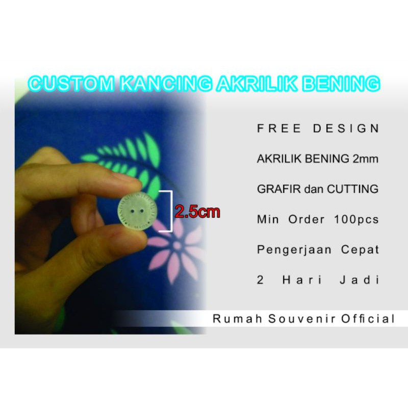Jual custom kancing baju akrilik bening | Shopee Indonesia