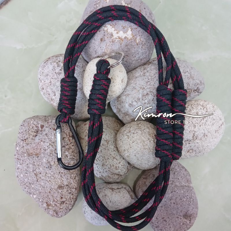 Jual Tali Dompet Pria Keren 4 Rangkap 4 Kepala Paracord Pengaman Dompet ...