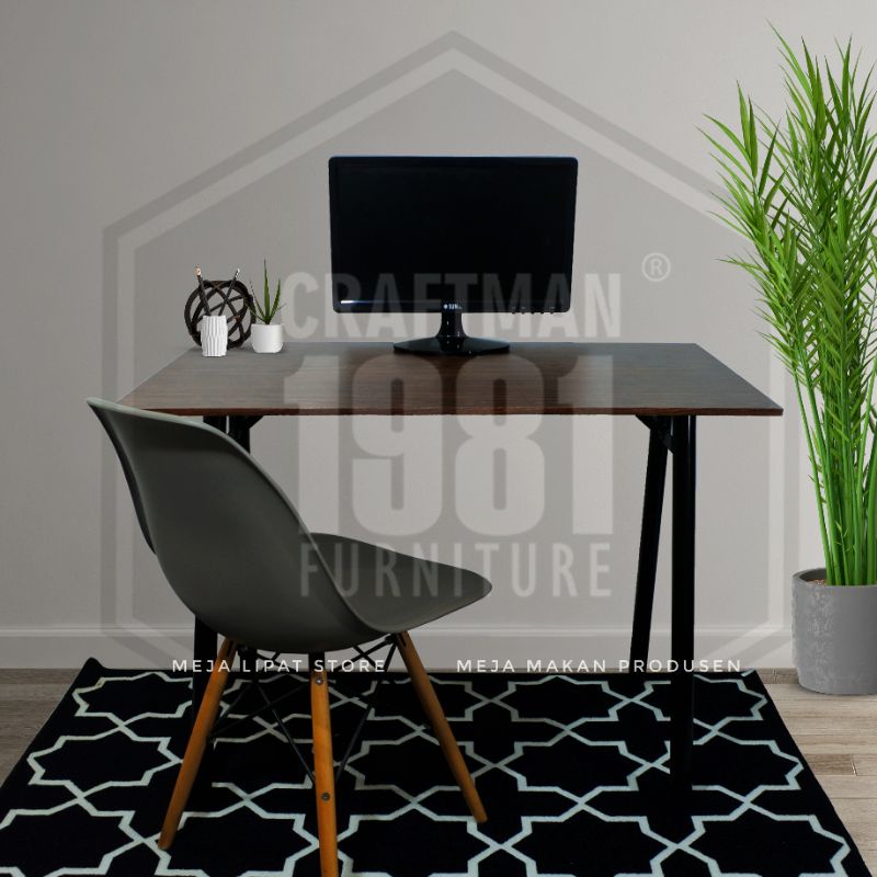 Jual Meja Belajar Minimalis 120x60 Hitam Meja Kantor Meja Gaming ...