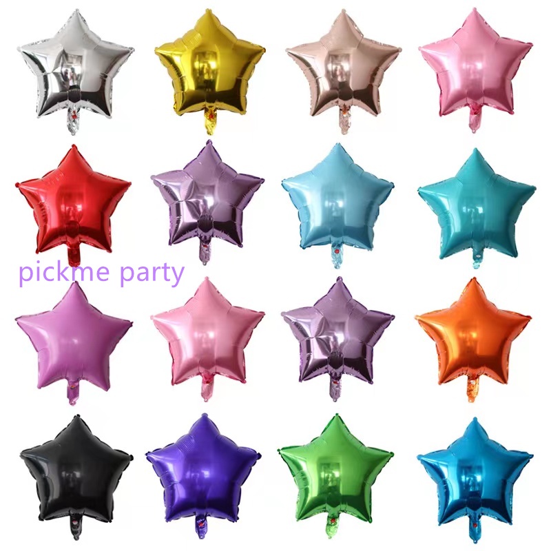Jual 10 inch Balon foil star / balon foil hati / balon bentuk bintang ...