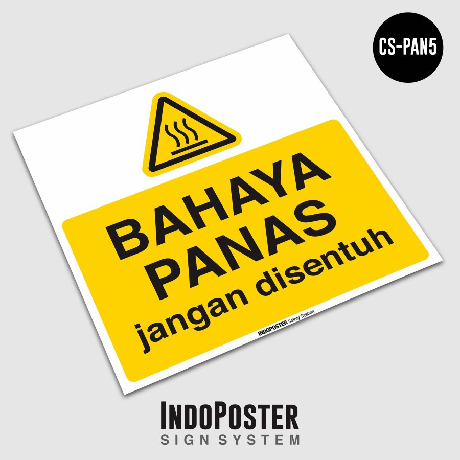 Jual Stiker Safety Sign Rambu K3 ISO 7010 Bahaya Panas Jangan Disentuh ...