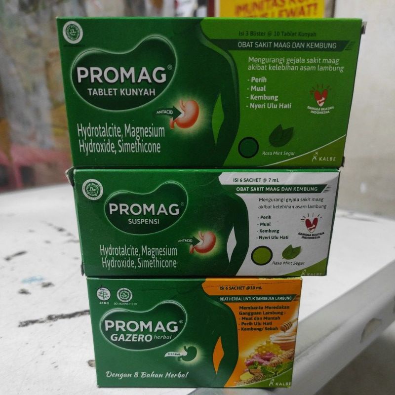 Jual PROMAG TABLET/SYRUP/GAZERO OBAT MAAG DAN KEMBUNG | Shopee Indonesia