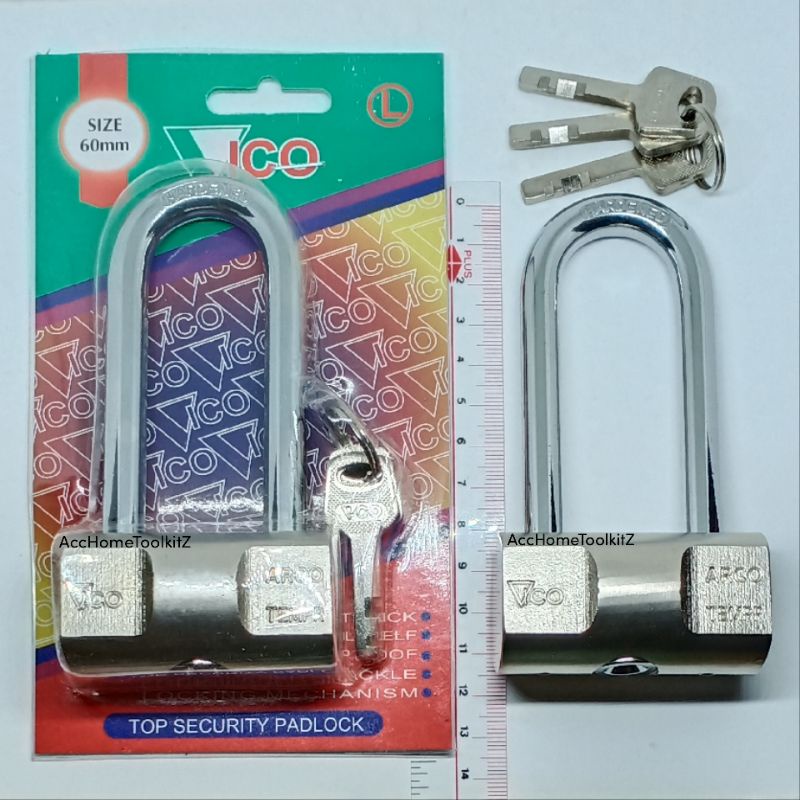 Jual Gembok Vico 40MM 50MM 60MM Panjang Pendek / Gembok Putih HPP 30MM ...