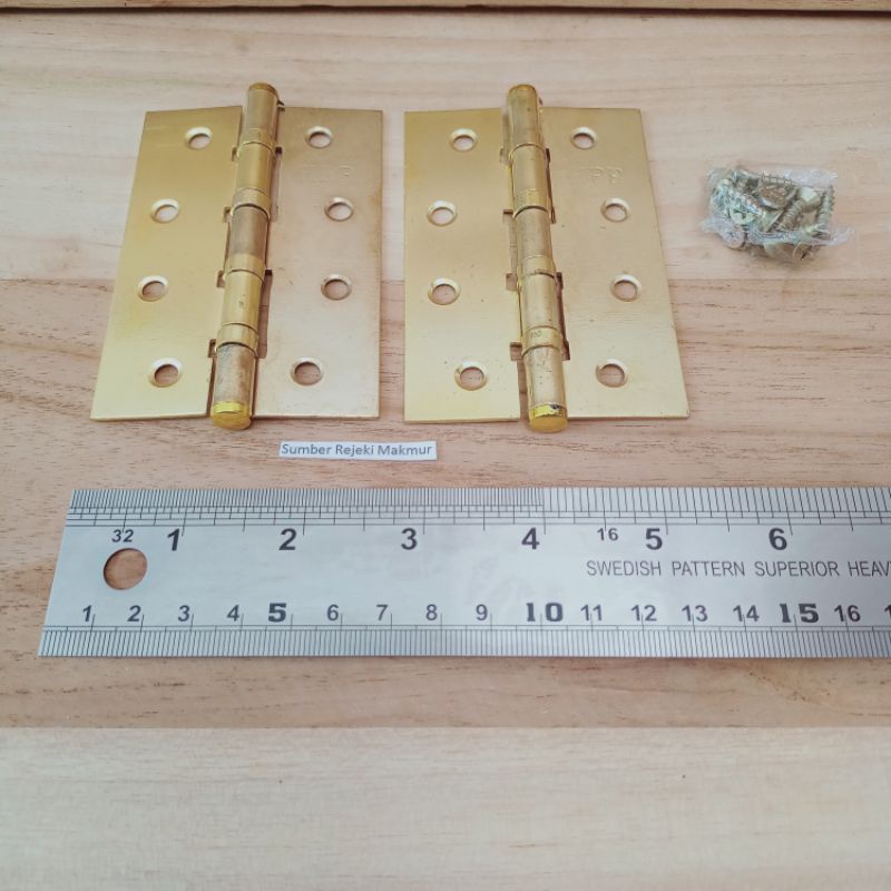 Jual Engsel 4" Inc Engsel Pintu 10 cm (Isi 2 buah + Sekrup) HPP ...