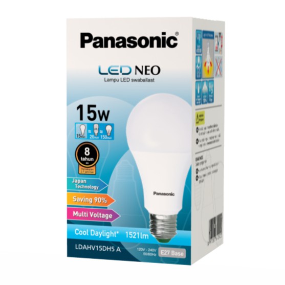 Jual LAMPU LED PANASONIC NEO 15W 15 watt 6500K COOLDAYLIGHT PUTIH | Shopee Indonesia