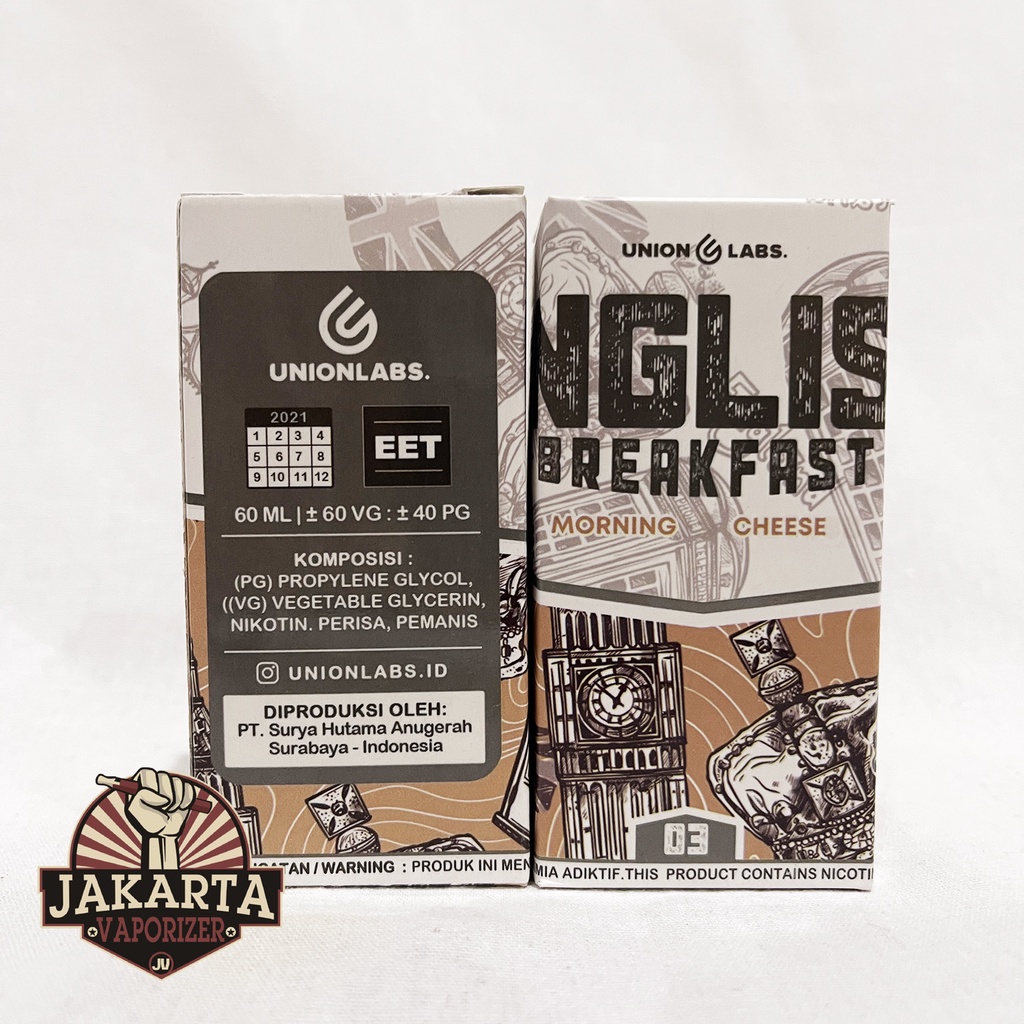 Jual ENGLISH BREAKFAST V4 MORNING CHEESE 60ML 3MG 7MG 11MG BY UNIONLABS ...
