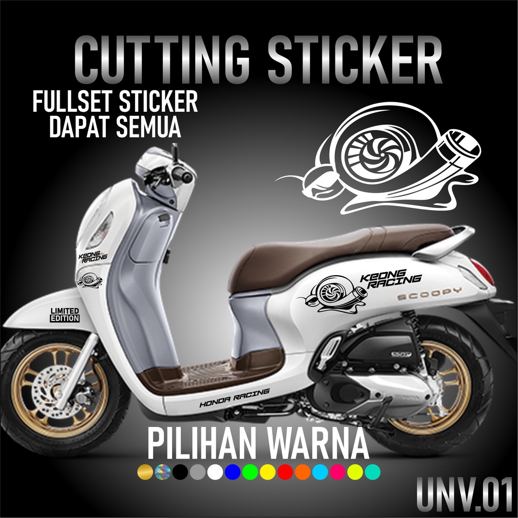 Jual Cutting Sticker Keong Siput Racing Satu Set Aksesoris Stiker ...