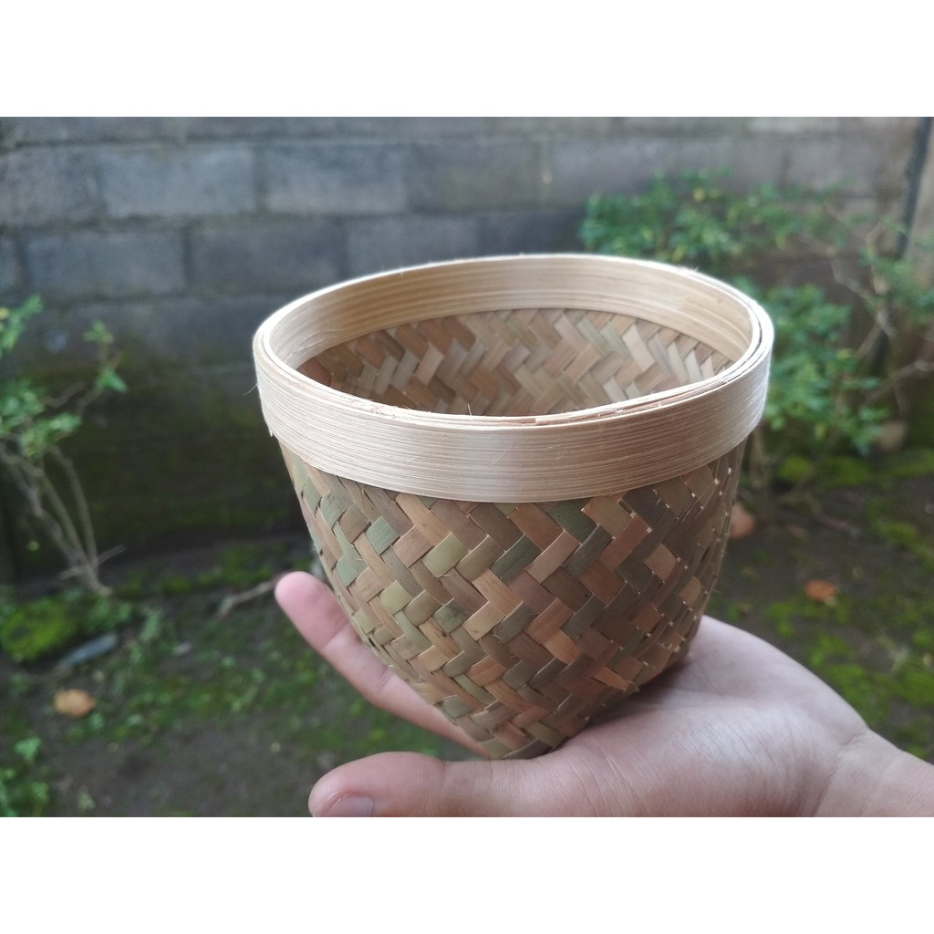 Jual Pot Bunga Tanaman Bahan Bambu Kulitan | Shopee Indonesia