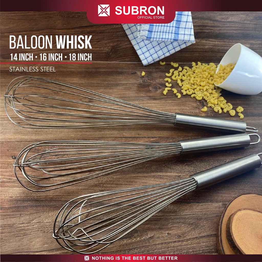 Jual SUBRON Baloon Whisk Kocokan Telur Manual Egg Whisk Stainless Steel ...