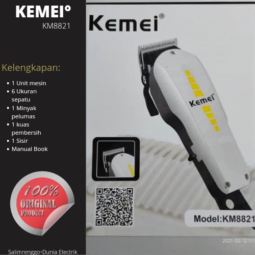 Jual Alat Cukur Rambut Elektrik Hair Clipper Mesin Cukuran Rambut Kemei KM-8821 | Shopee Indonesia
