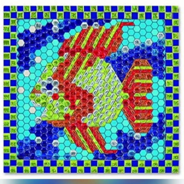 Jual Peel & Press Mosaic Sticker By Numbers Tropical Fish | Shopee ...