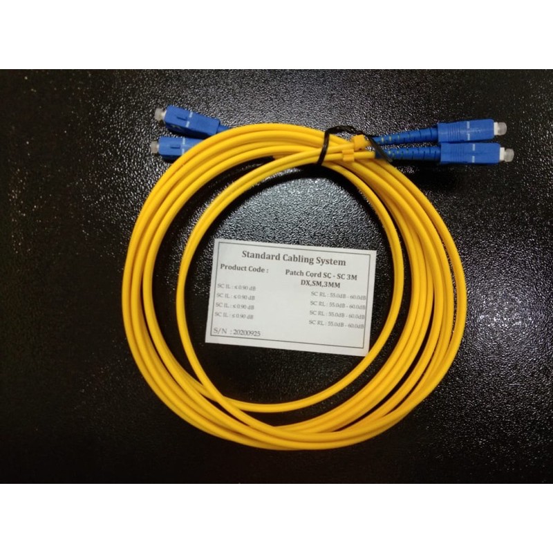 Jual Kabel FO Patchcord DSM Fiber Optik SC to SC 3meter, 3mm | Shopee ...