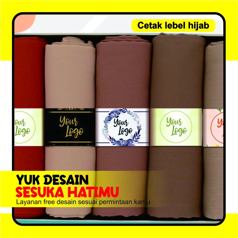 Jual cetak roll hijab/ lebel hijab/ roll hijab/ hijab | Shopee Indonesia