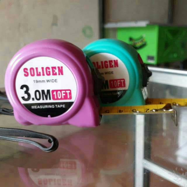 Jual SOLIGEN meteran roll alat ukur 3mx19mm | Shopee Indonesia