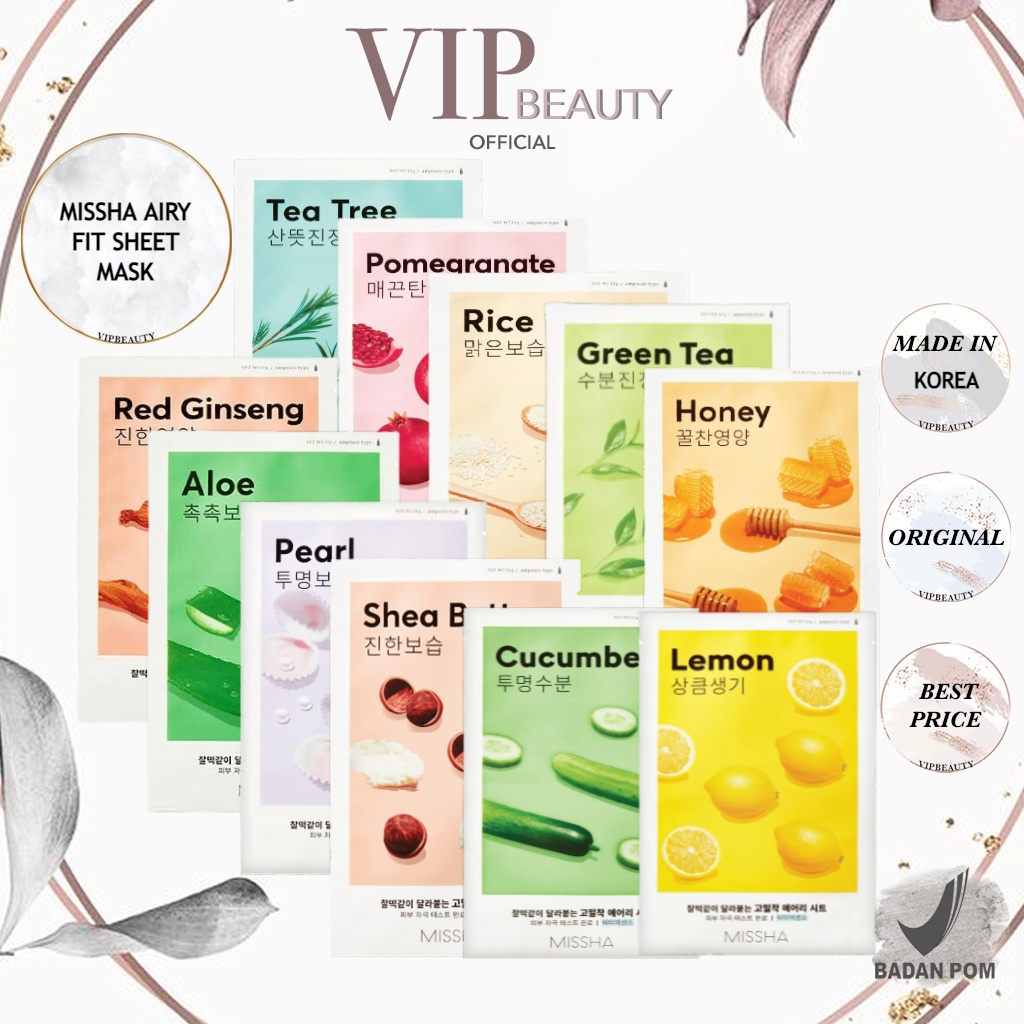 Jual MISSHA Airy Fit Sheet Mask | Shopee Indonesia