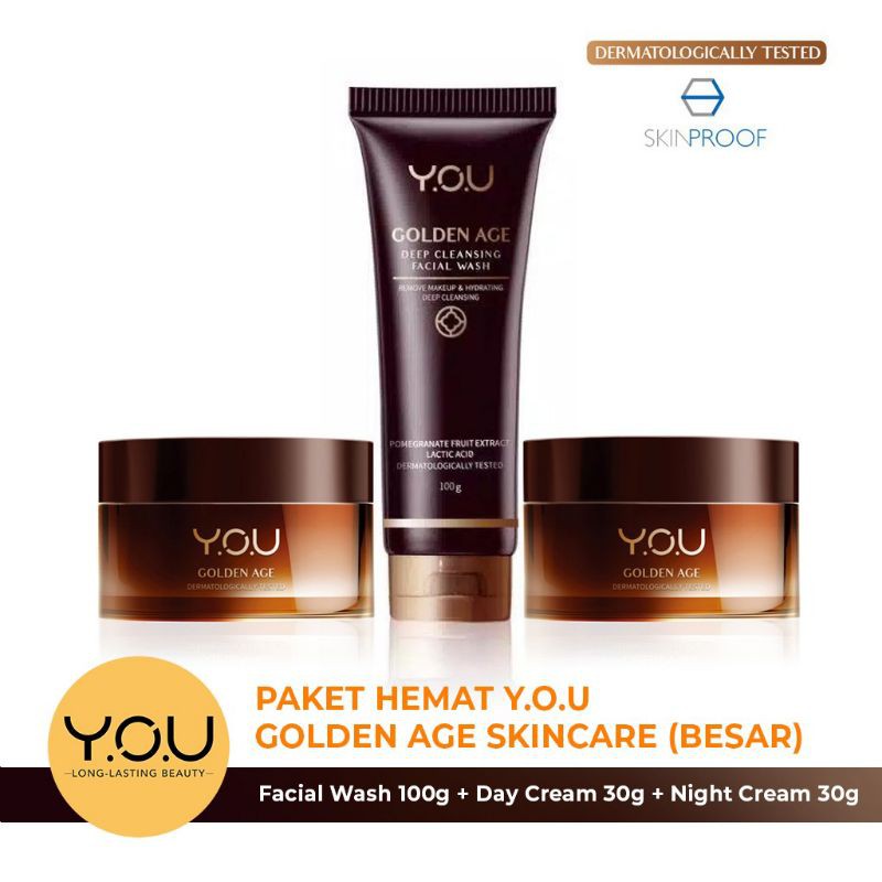 Jual PAKET HEMAT YOU GOLDEN AGE SKINCARE BESAR + FREE GIFT | Shopee ...