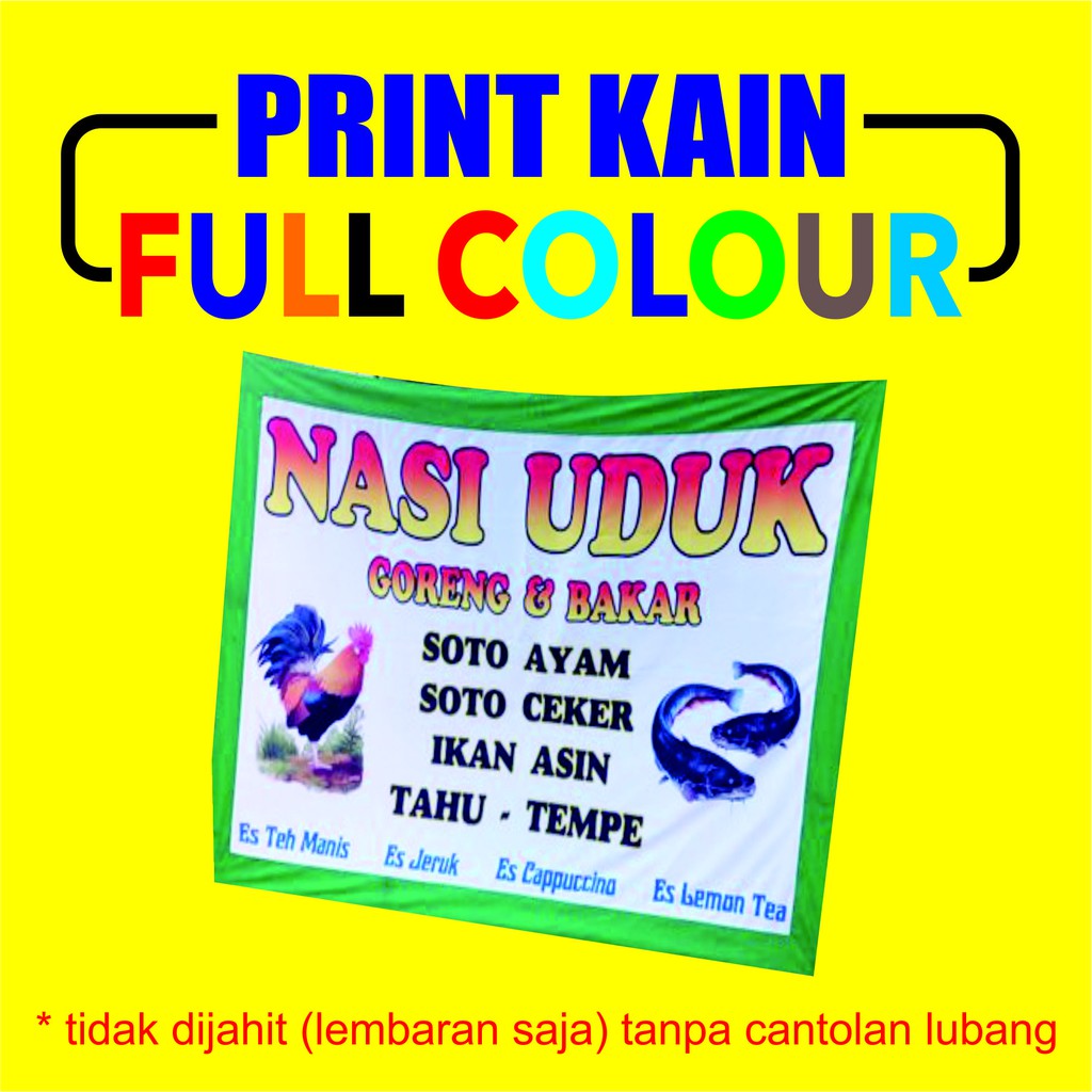 Jual Print KAIN, spanduk Kain, bendera Kain | Shopee Indonesia