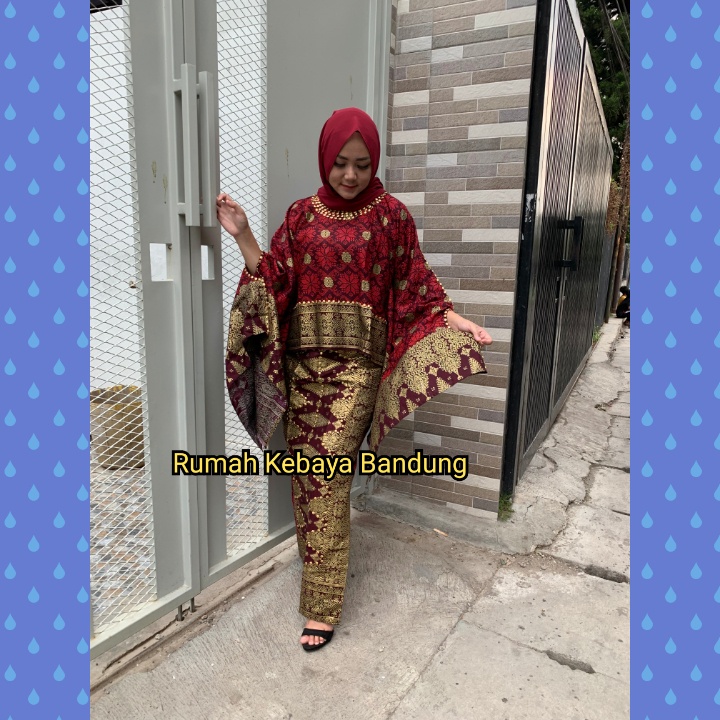 Jual SETELAN BATWING BATIK MOTIF SONGKET PALEMBANG BATIK JUPRI ( ADA ...